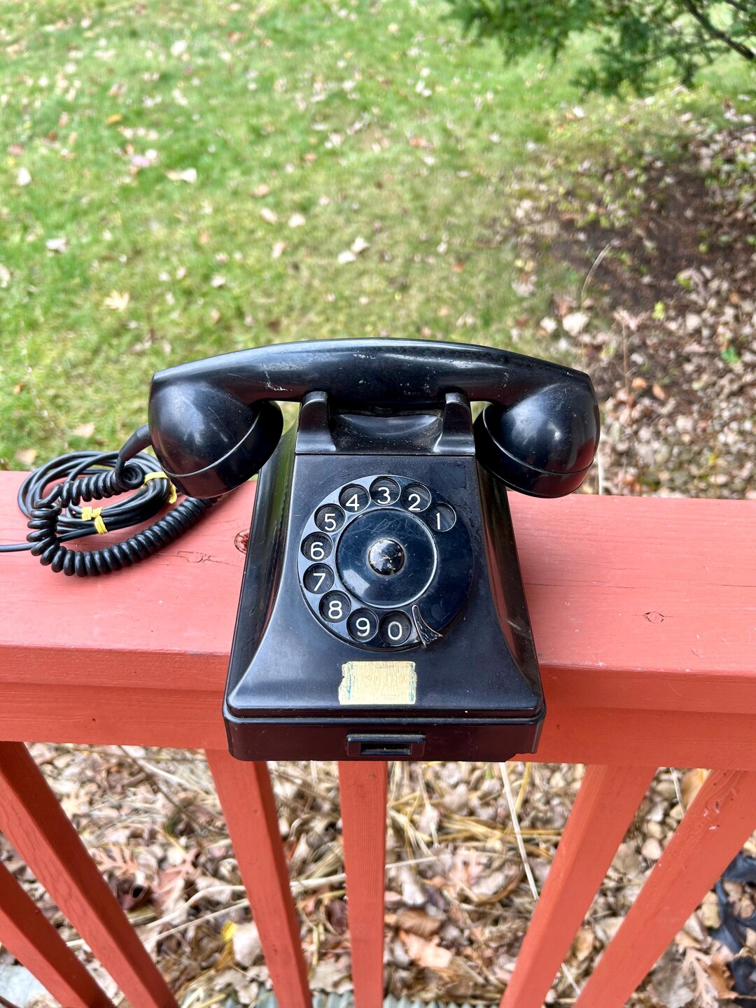 Vintage Bakelite Black Rotary Phone Made in Holland - Etsy