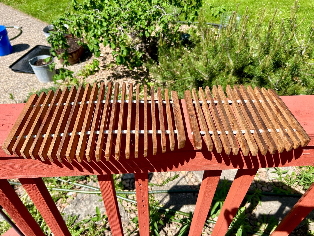 Vintage MCM Danish Teak Hot Plate Trivets With Aluminum Rods - Etsy