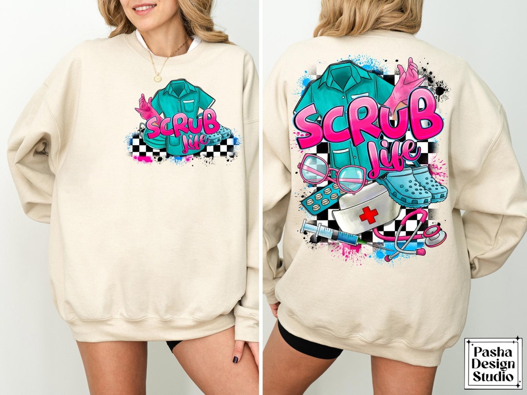 Scrub Life Png, Nurse Life Png, Smiley Face, Sublimation Design, Nurse ...