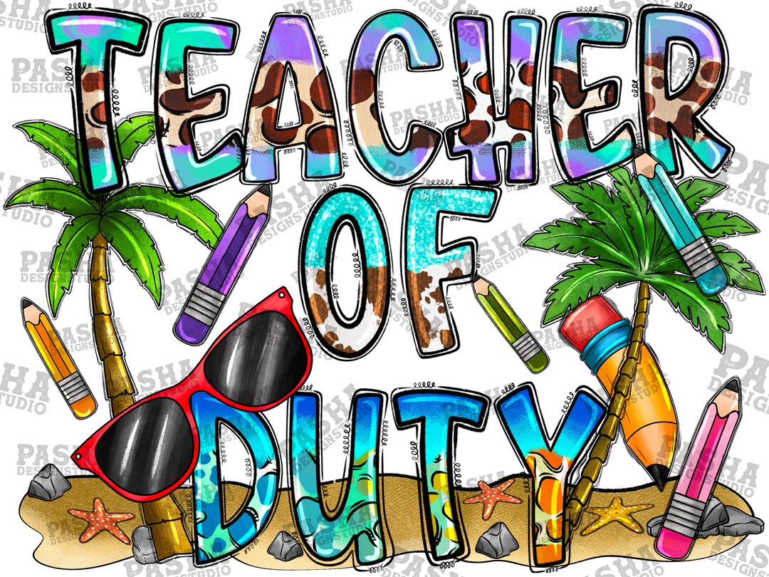 Teacher off Duty Png Sublimation Design Download, Western Teacher Png ...