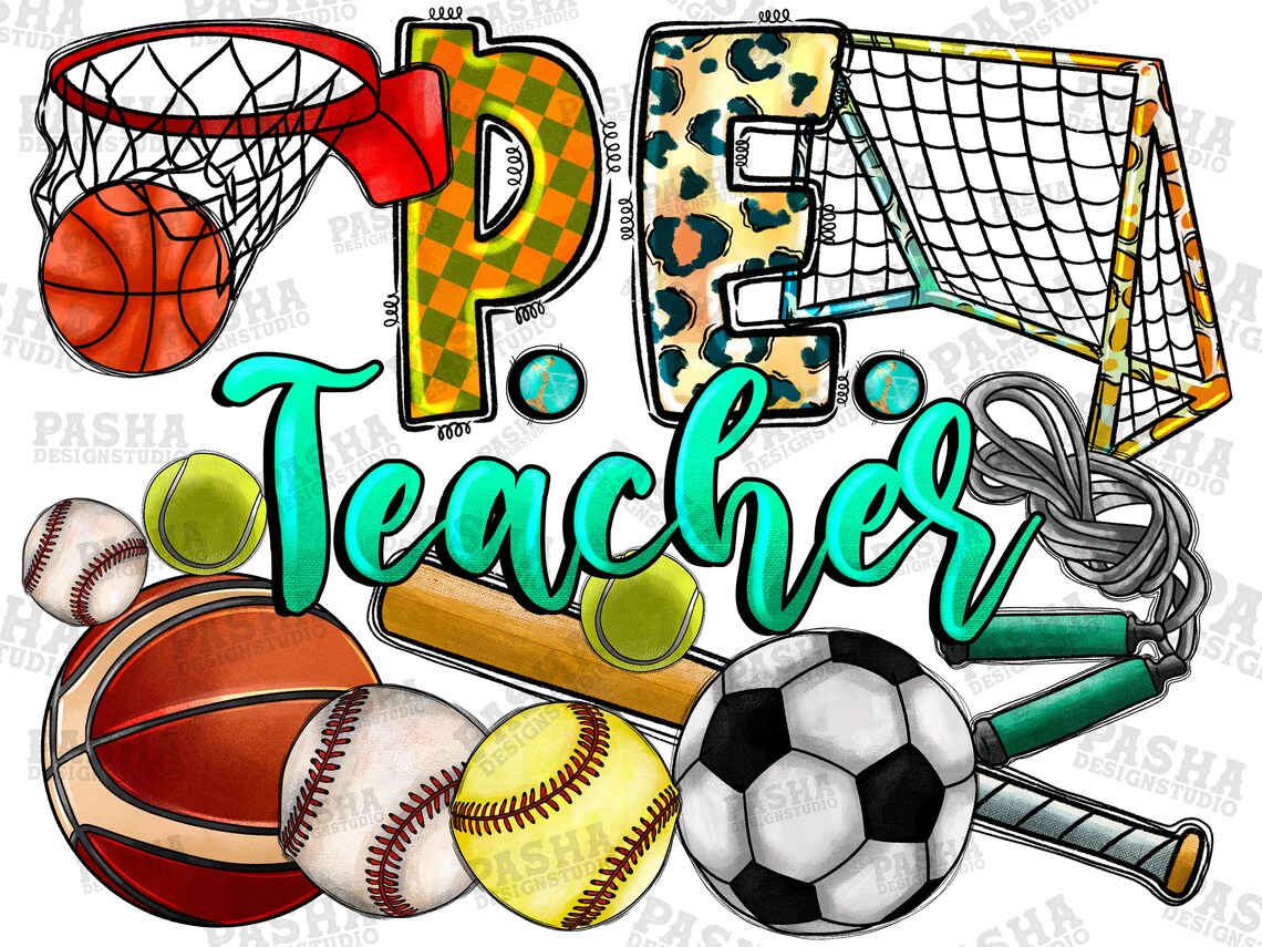 PE Physical Education Teacher Png Sublimation Design - Etsy