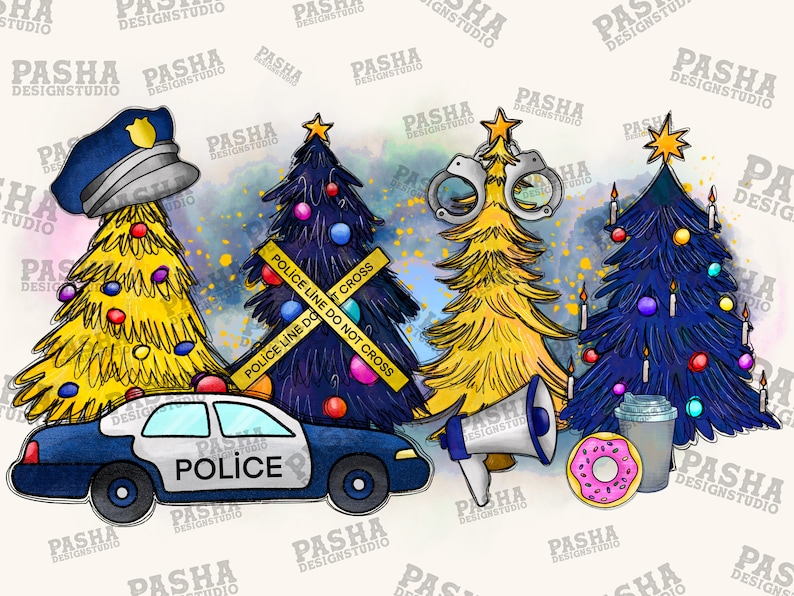 Christmas Tree Png, Police Christmas Trees, Police Png, Police Tree ...
