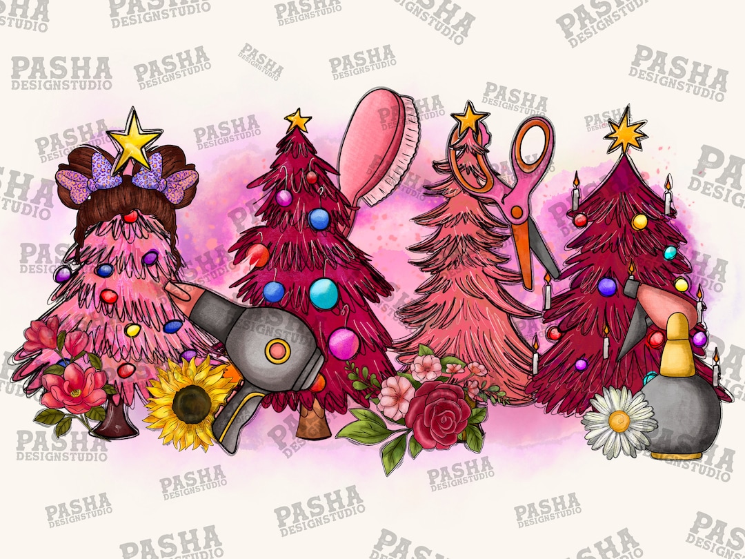 Christmas Trees Png, Christmas Tree Hair Stylist, Hair Stylist Png ...