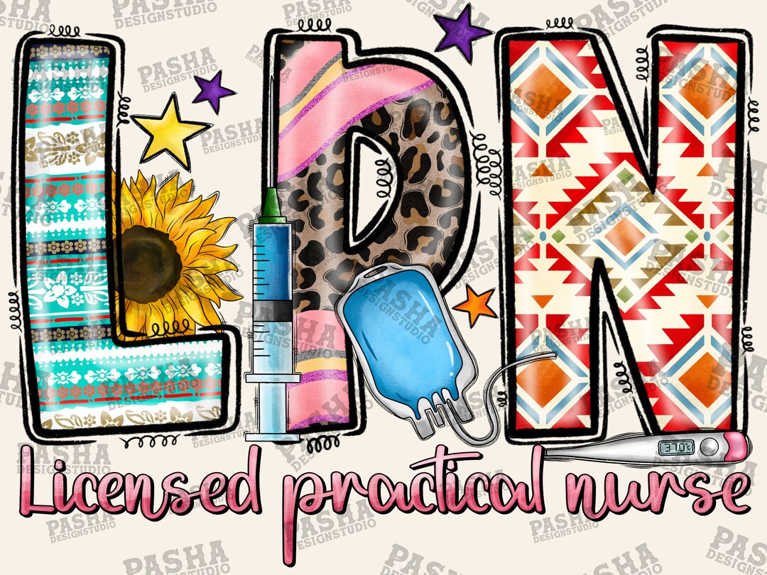 LPN Licensed Practical Nurse Png, Leopard Nurse Png, Sunflowers Nurse ...