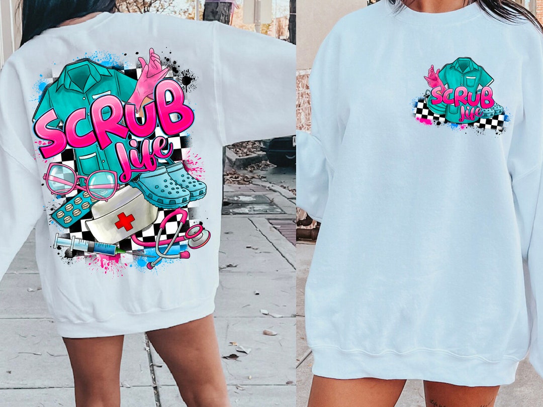 Scrub Life Png, Nurse Life Png, Smiley Face, Sublimation Design, Nurse ...