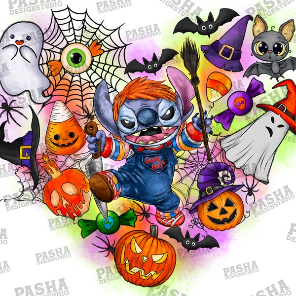 Spooky Stitch Png - Etsy