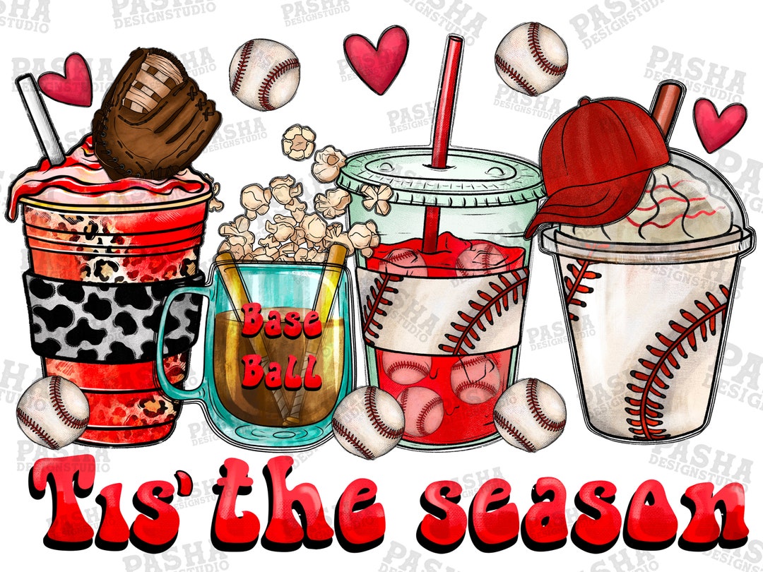 Tis' the Season Baseball Coffee Cups Png Sublimation Design, Sport Png ...