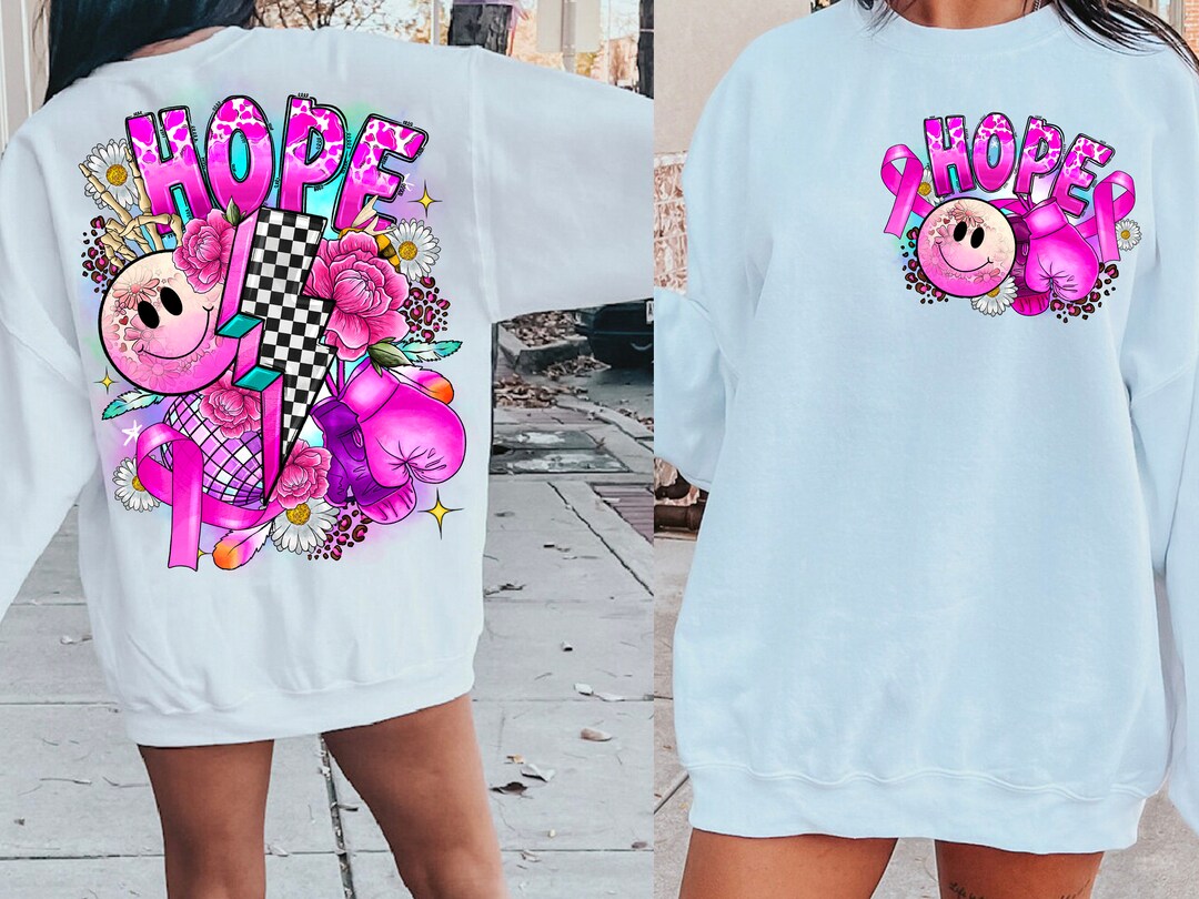 Hope Smiley Face Png Sublimation Design, Breast Cancer Png, Cancer ...