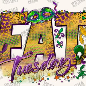 Fat Tuesday Png, Sublimation Design Download, Mardi Gras Png, Mardi ...