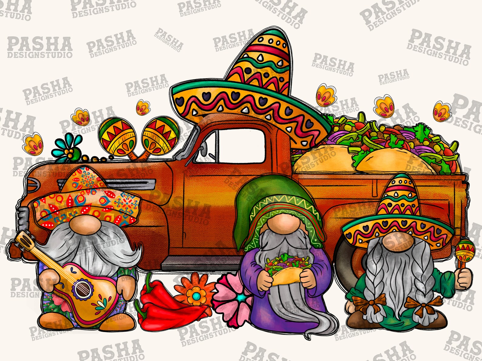 Mexico Gnome Png Sublimation Design Mexico Truck Design - Etsy