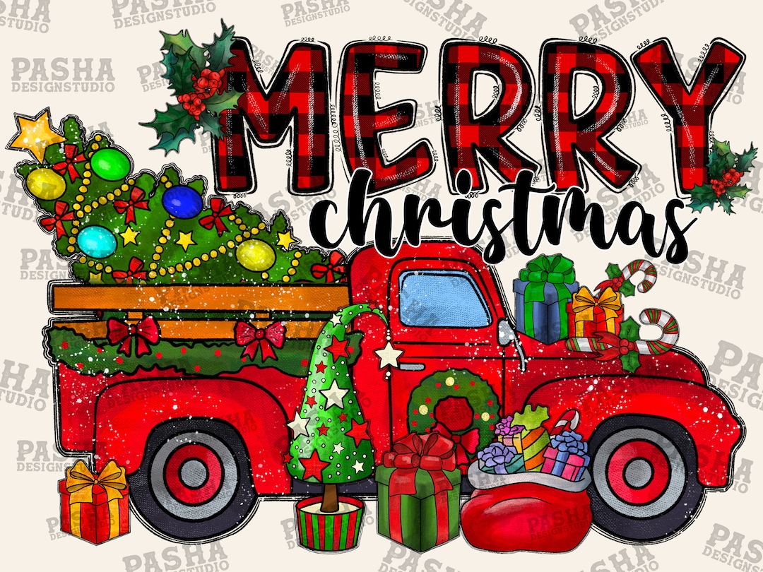 Merry Christmas Truck Png, Merry Christmas, Truck Png, Truck Design ...