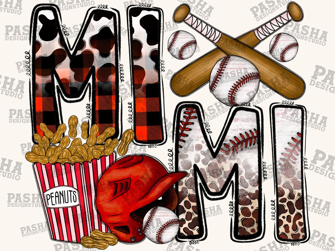 Baseball Mimi, Baseball Clipart, Transparent PNG File for Sublimation ...
