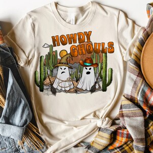 Halloween PNG, Howdy Ghouls PNG, Western Halloween Fall Ghosts Print ...