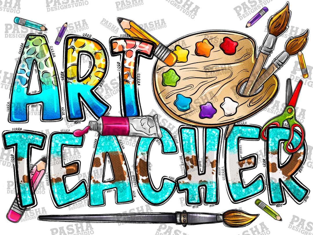 Art Teacher Png, Back to School Png, Teacher Png, Western Art Teacher ...