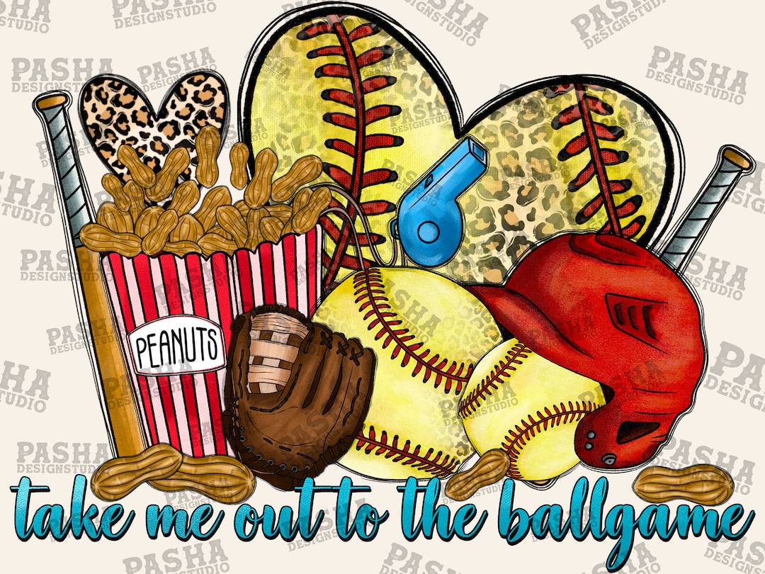 Take Me Out to the Ballgame Png, Baseball Clipart, Baseball Sublimation ...