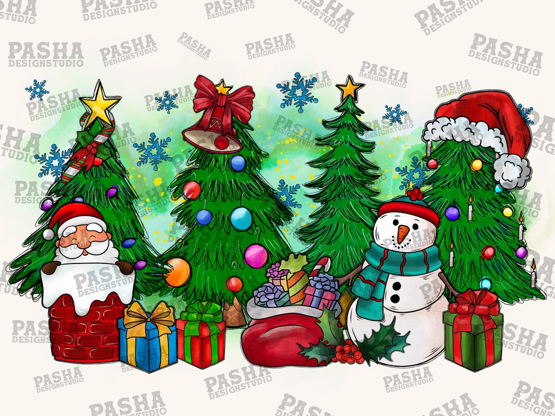 Christmas Trees Png, Santa Christmas Trees, Santa Claus Png, Santa Tree ...