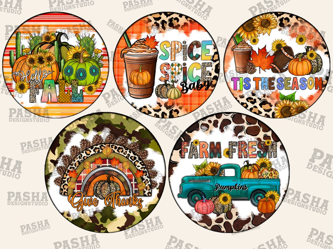 Fall Car Coaster Png,fall Car Coaster Bundle Templates Design Bundle ...