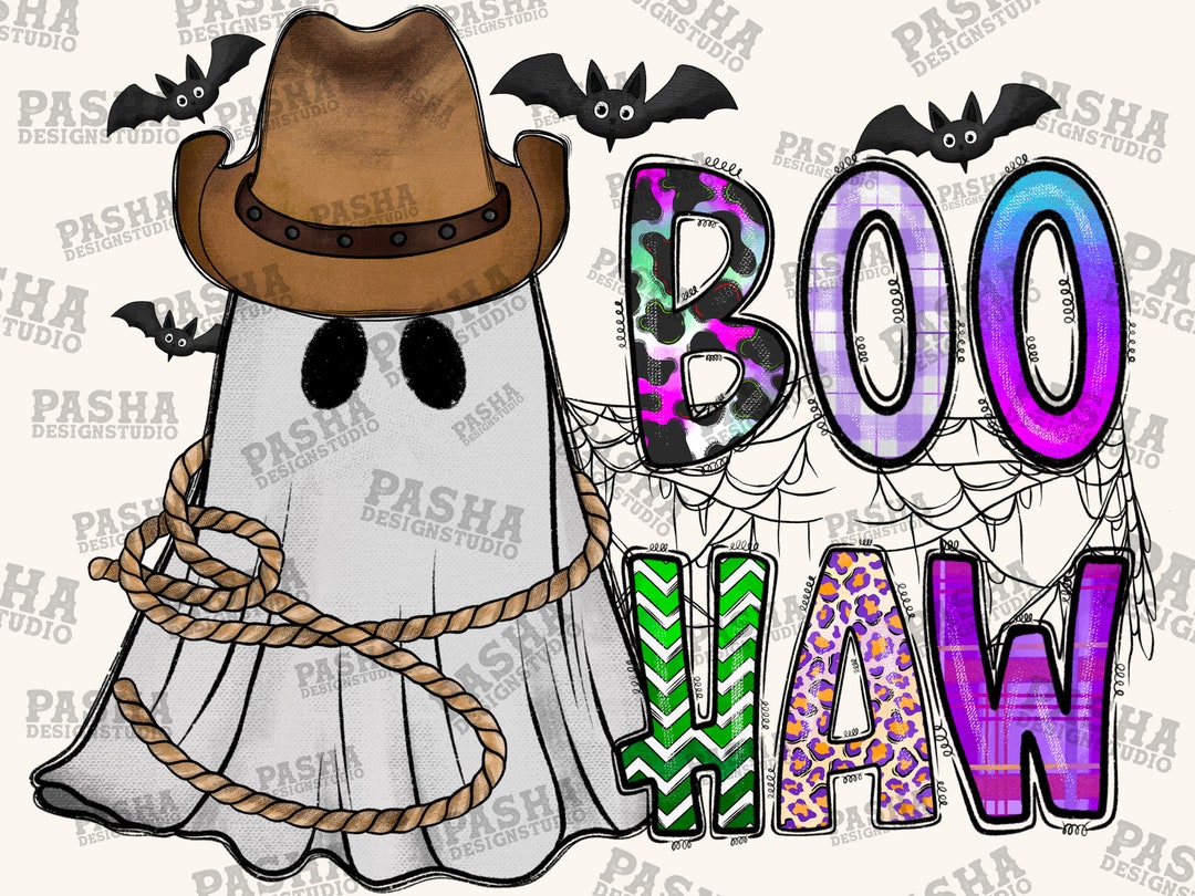 Boo Haw PNG, Halloween PNG, Western Halloween PNG, Retro Halloween Png ...