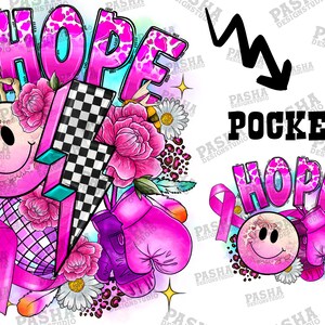 Hope Smiley Face Png Sublimation Design, Breast Cancer Png, Cancer ...