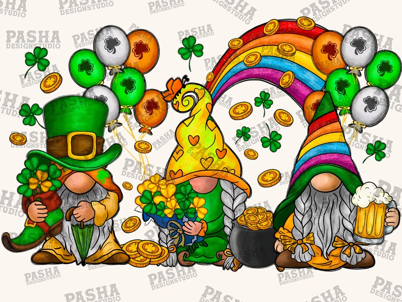 St. Patrick's Day Gnome Png, Patrick's Day Sublimation Designs, Lucky ...