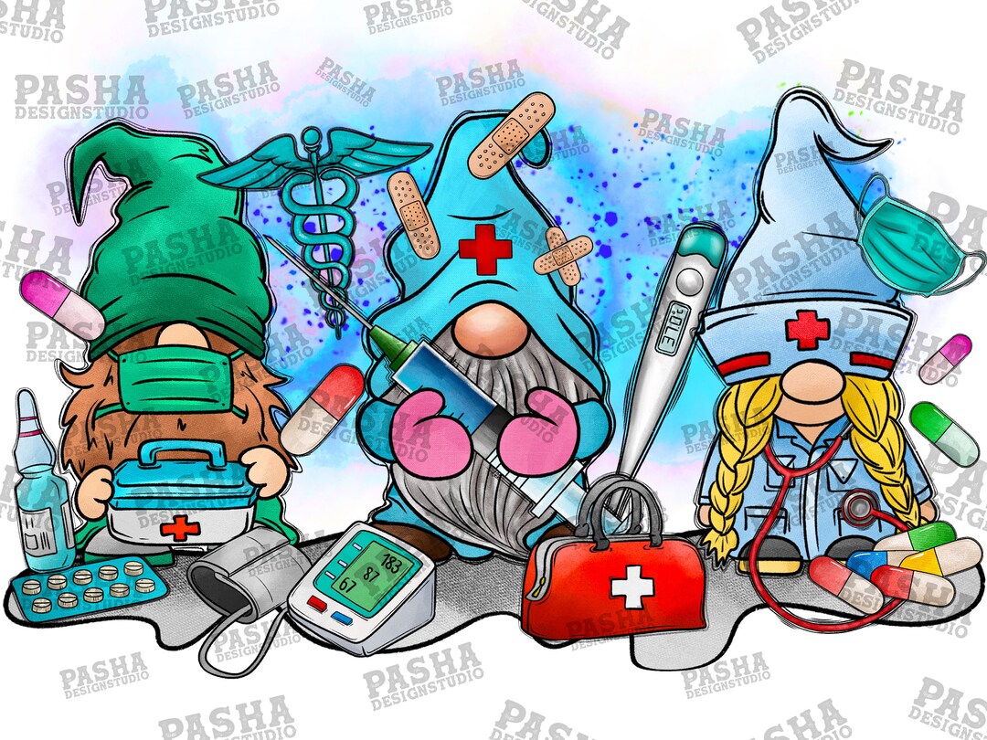 Nurse Gnomes Png, Gnome Png, Gnome Nurse Design, Sublimation Designs ...