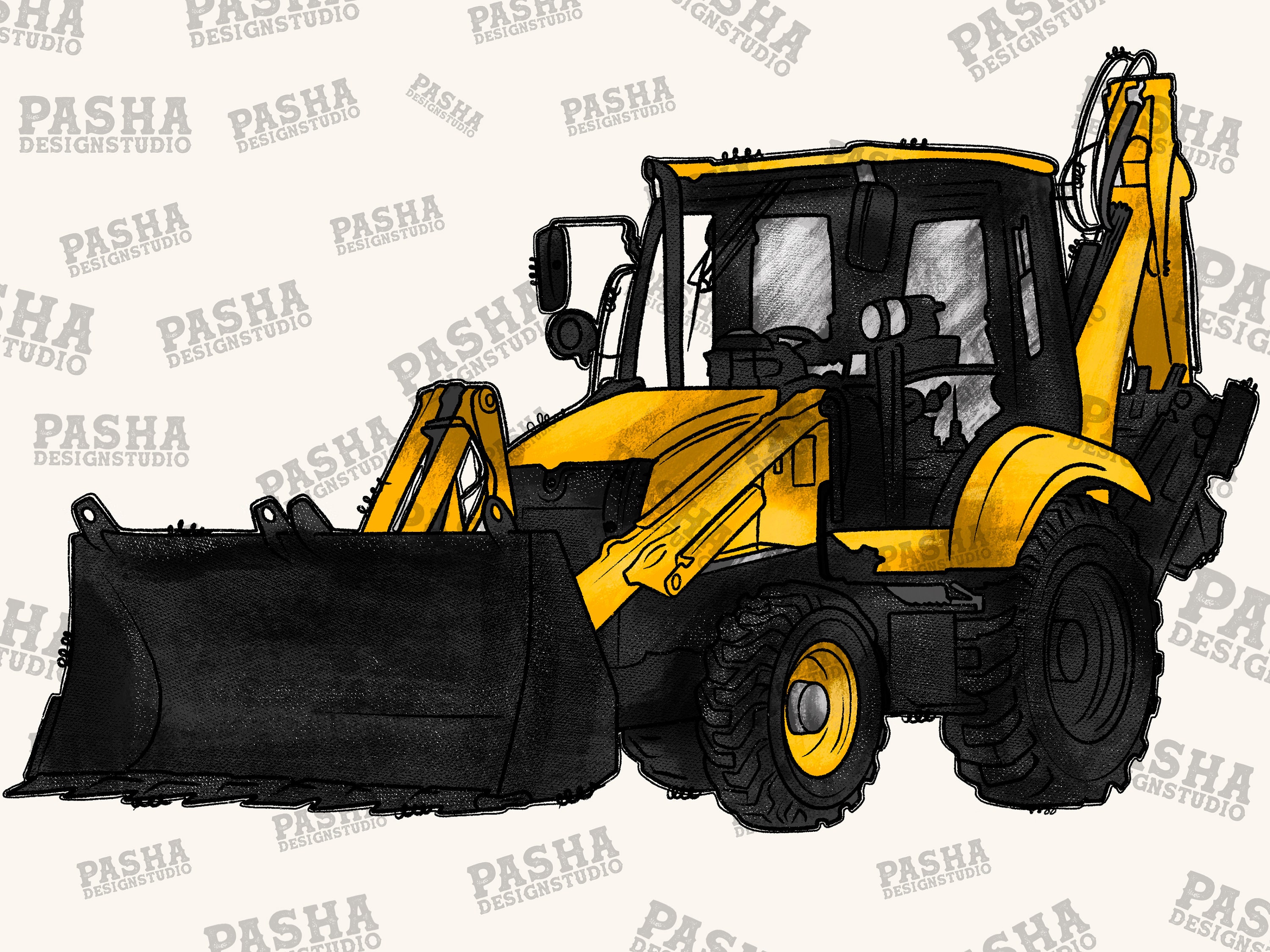 Bulldozer Drawing Side View
