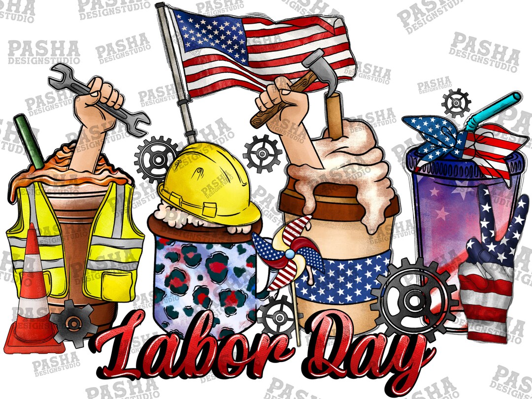 Labor Day Coffee Cups Png, 4th of July Png, Labor Day Png, Sublimation ...