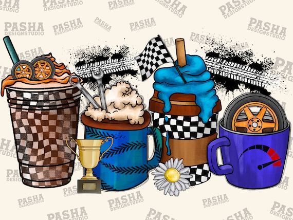 Racing Coffee Drink Png Racing Sublimation Designs Race - Etsy
