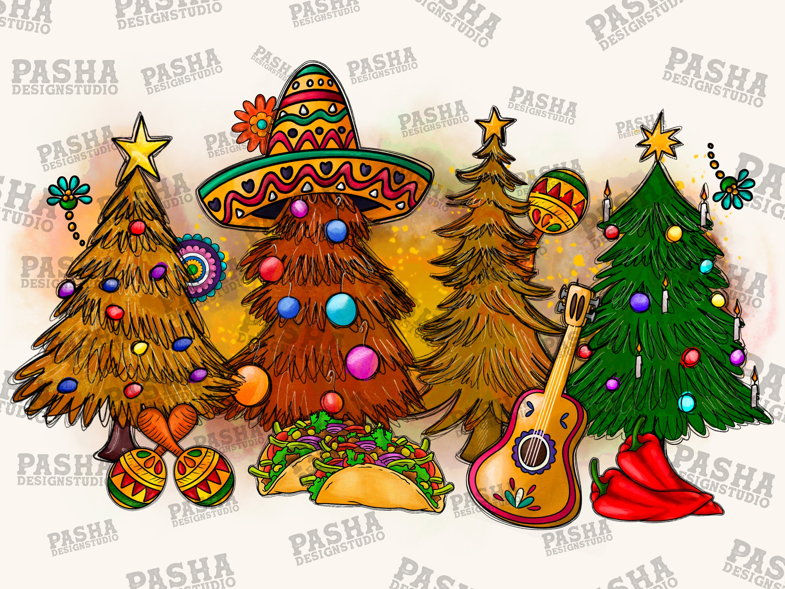 Mexican Christmas Tree Clipart