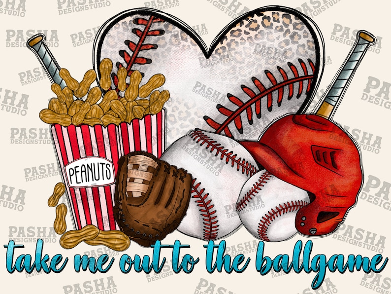 Take Me Out to the Ballgame Png, Baseball Clipart, Baseball Sublimation ...