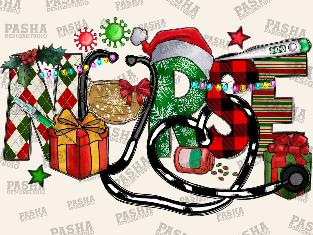 Nurse Christmas Png, Merry Christmas, Nurse Png, Nurse Design ...
