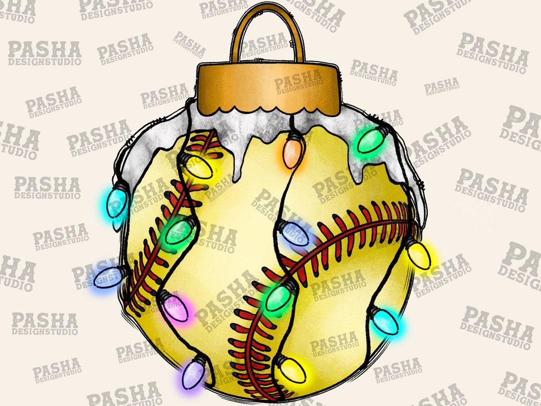 Christmas Softball Png, Merry Christmas, Softball Png, Softball Design ...