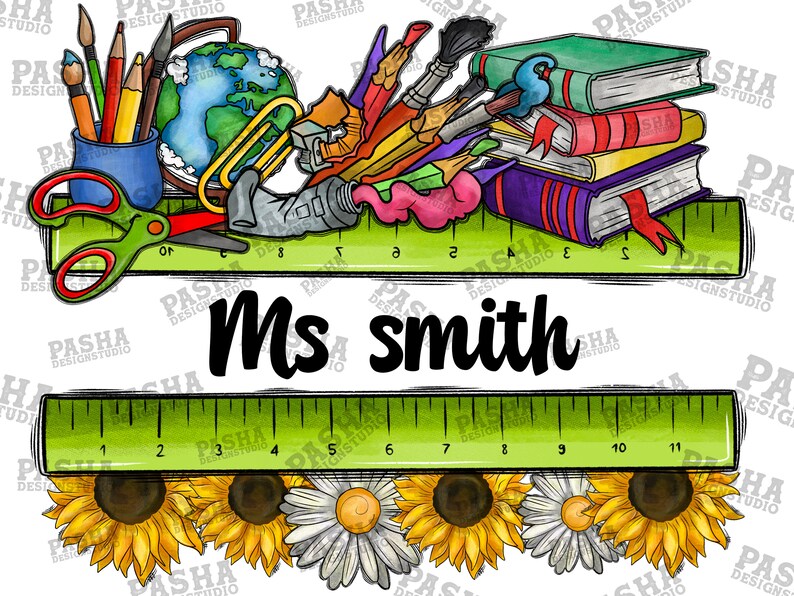 Ms Smith Png Teacher PNG Teacher Back to School Design Back - Etsy