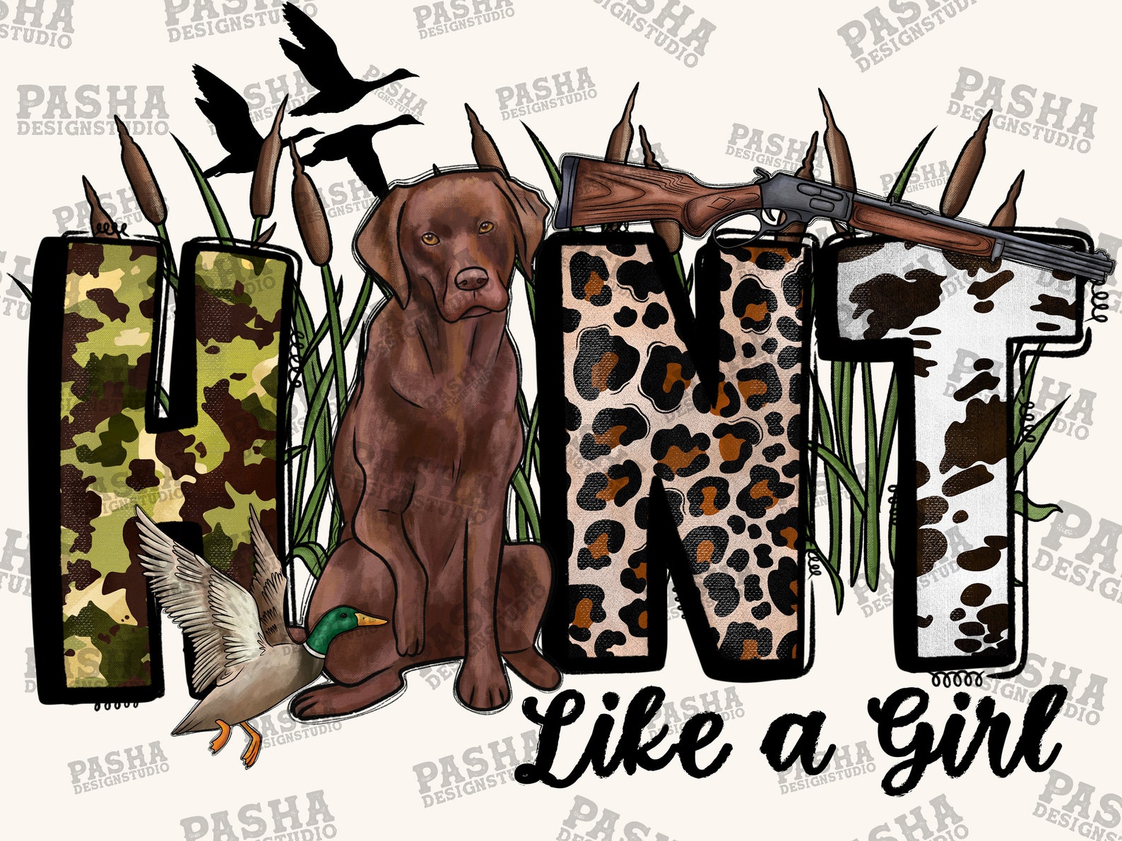 Hunt Like a Girl Png, Hunting Png, Western Png, Camouflage Png, Beagle ...