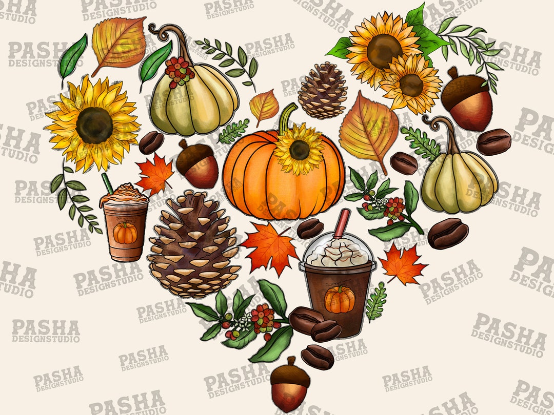Heart Fall Png, Thankful Png, Happy Fall Png, Fall Vibes, Heart Png ...