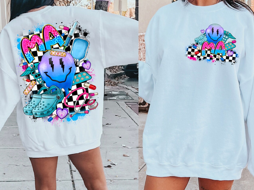 MA Smiley Face Png, Medical Assistant Png, Smiley Face, Sublimation ...