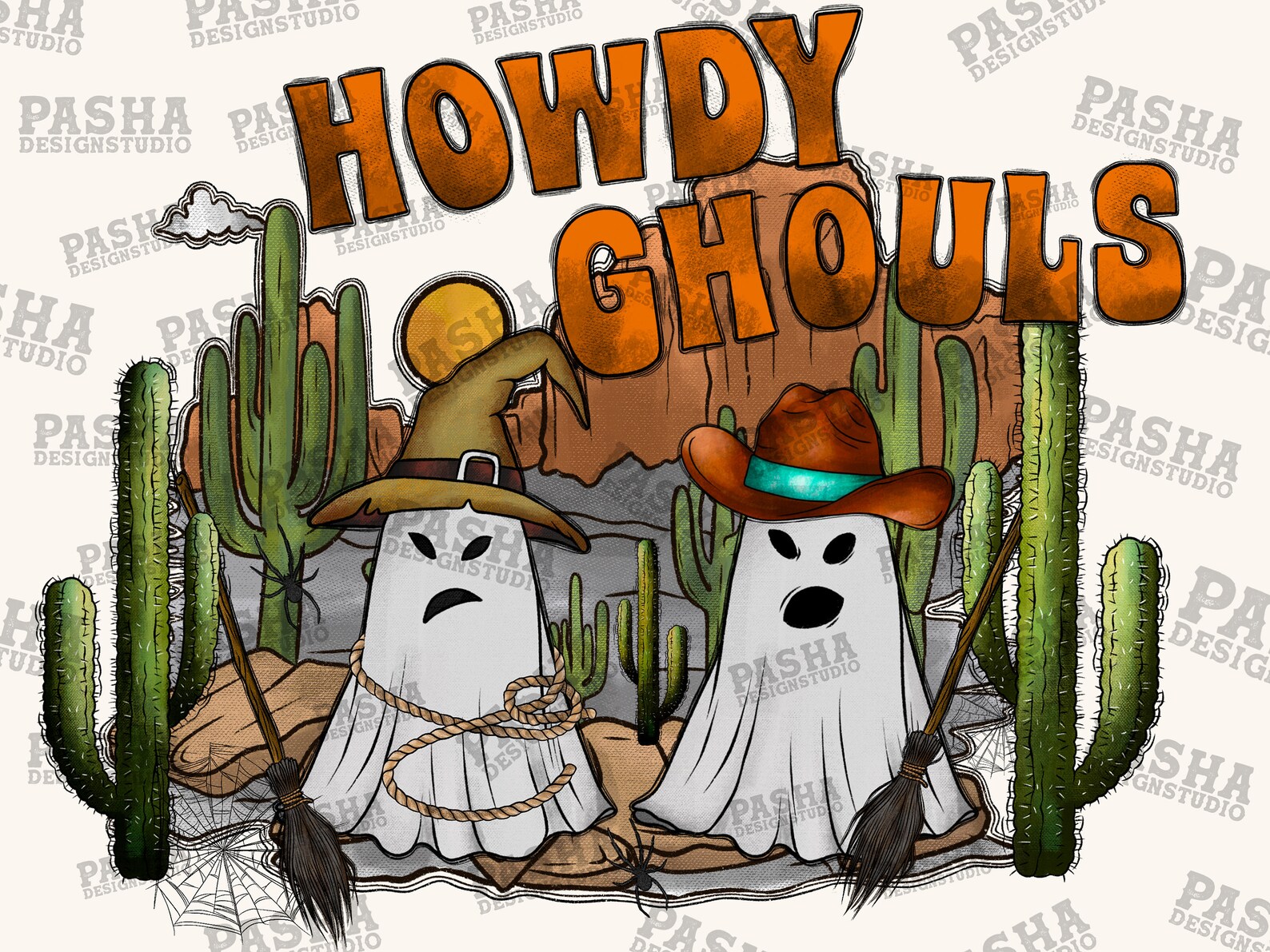 Halloween PNG Howdy Ghouls PNG Western Halloween Fall Ghosts - Etsy