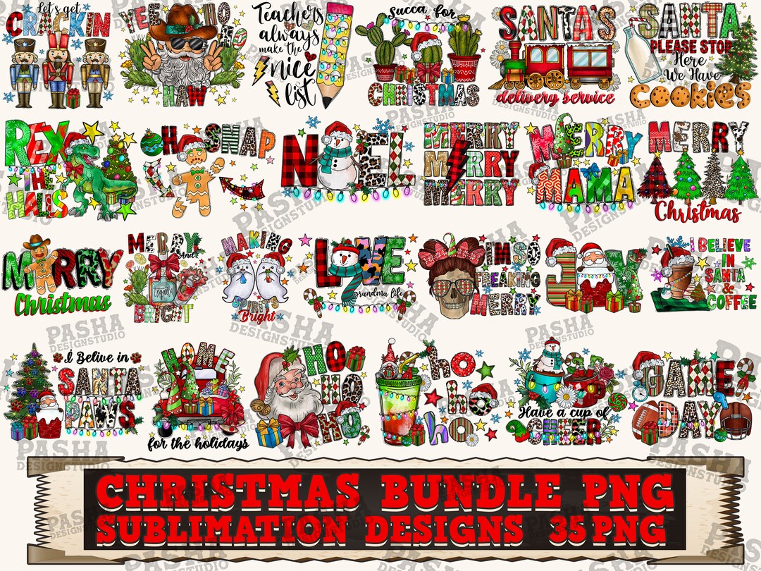 Christmas Bundle Png, Merry Christmas Png, Christmas Png, Western PNG ...