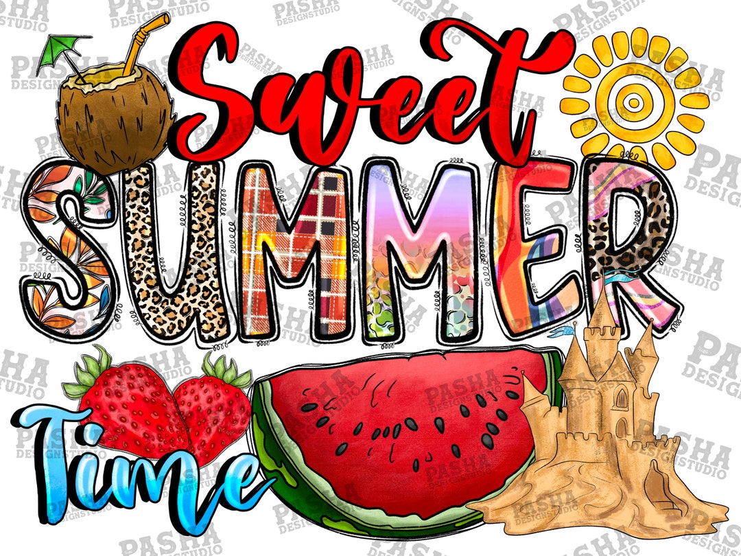 Sweet Summer Time PNG, I Love Summer PNG File, Sweet Tea Lemon Slice ...