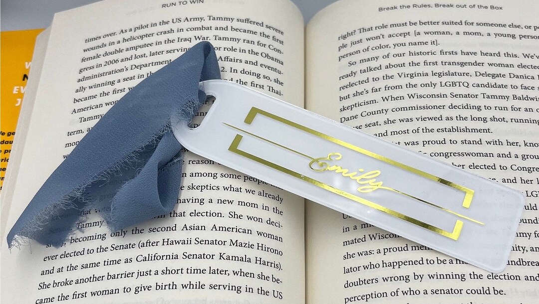 Personalized Modern Bookmark, Customizable Bookmark Gift, Modern ...