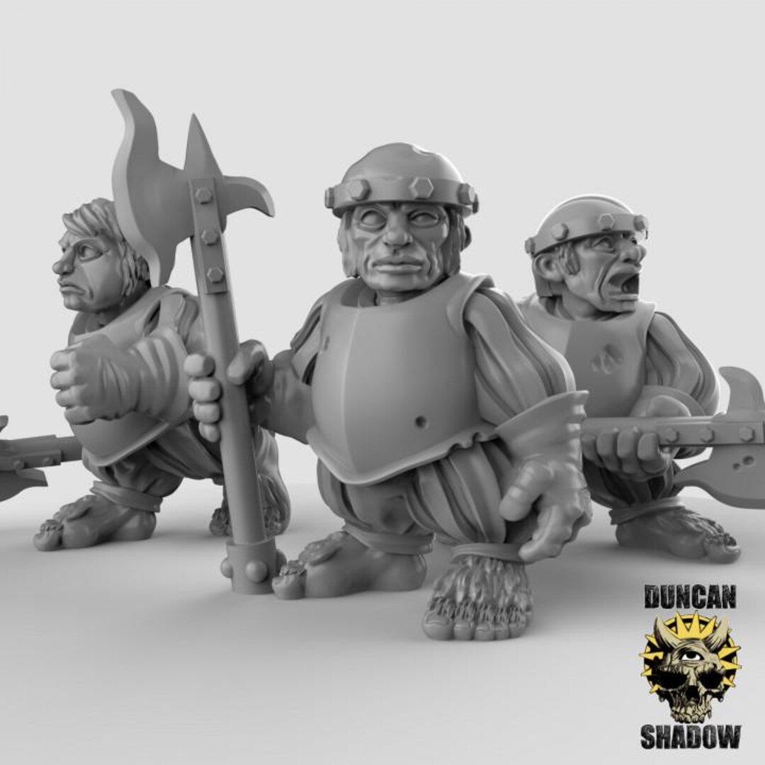 Halfling Halberdiers - 28mm & 32mm Scale - Etsy