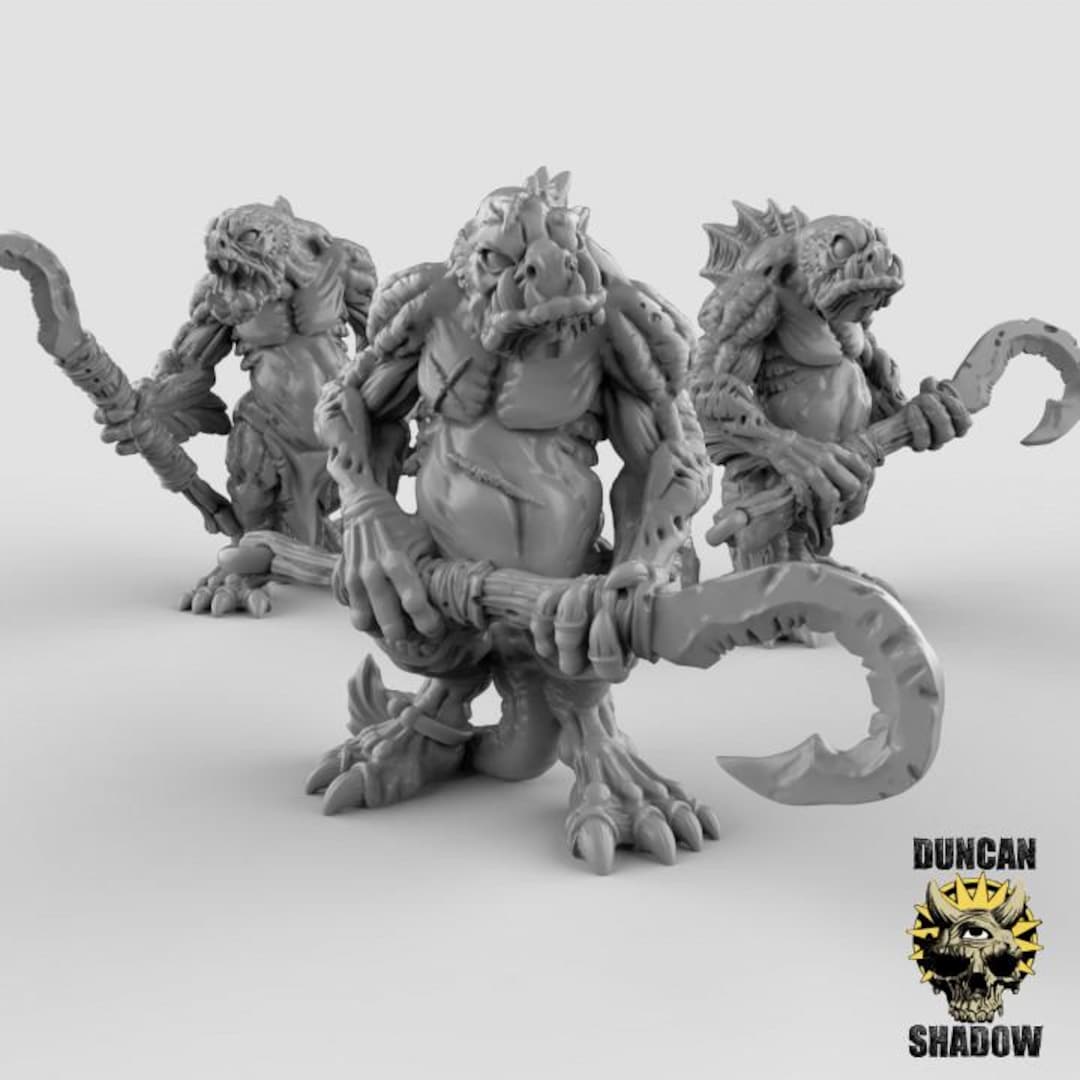 Deep Ones With Hooks - 28mm & 32mm Scale - Etsy