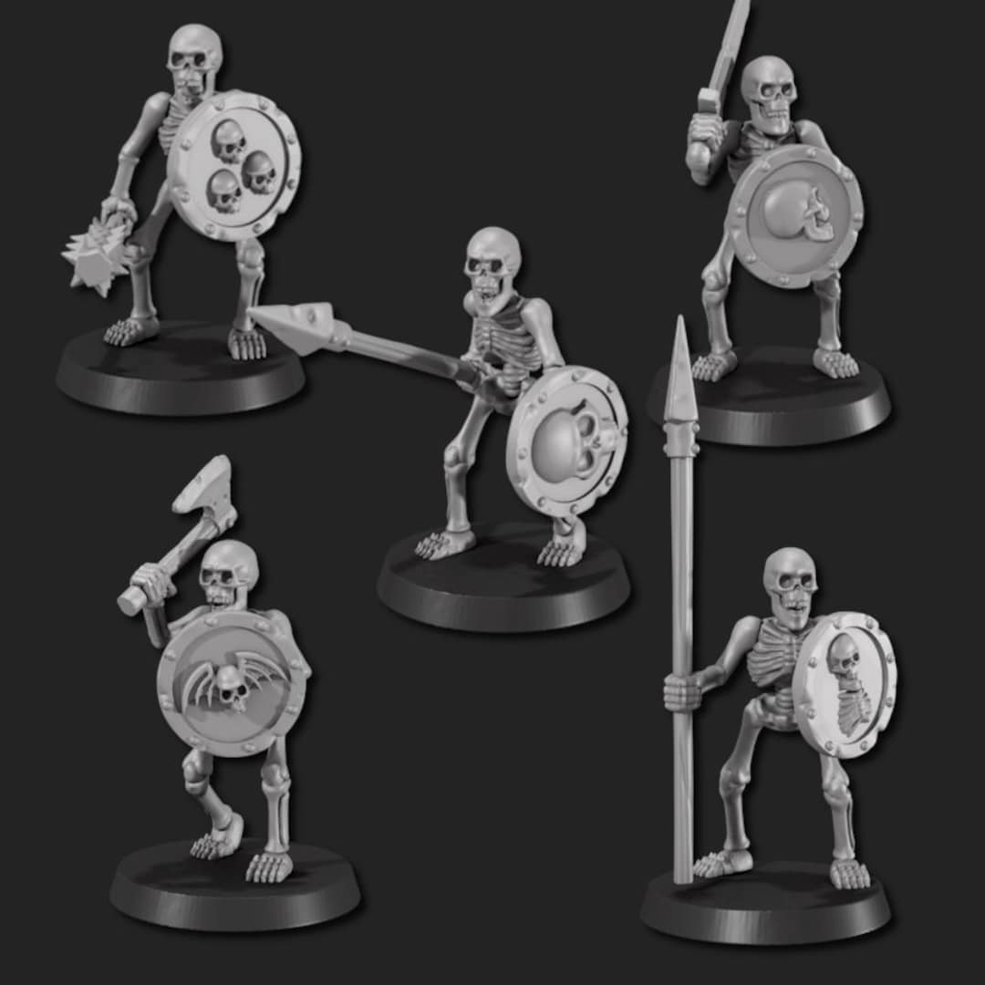 32mm Heroic Scale Skeleton Infantry Miniatures - Etsy
