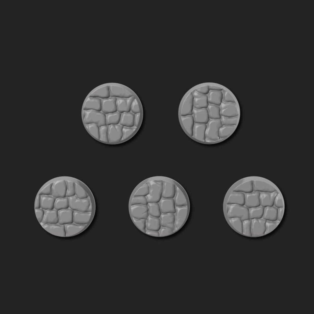 25mm Round Cobblestone Bases - Etsy