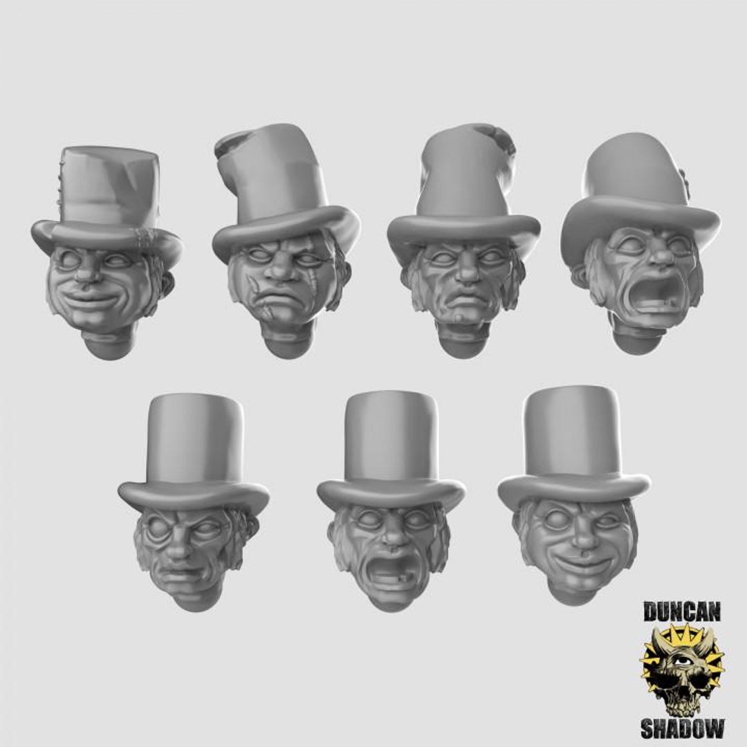 Halfling Rabble Top Hat Heads 28mm & 32mm Scale - Etsy