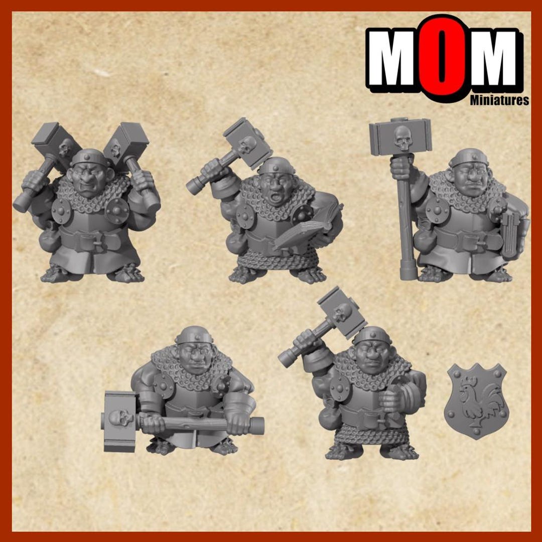 28mm Halfling Warrior Priest Miniatures - MOM Miniatures - Etsy