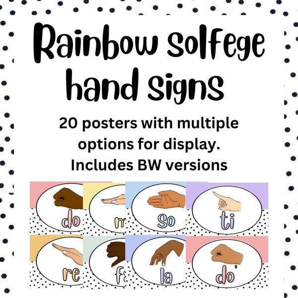 Solfege Hand Signs - Etsy
