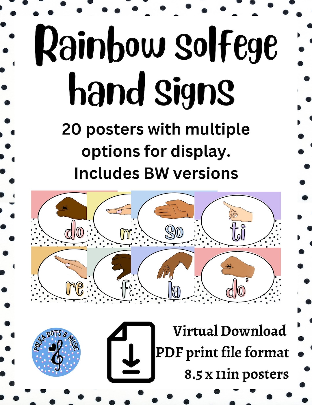 Solfege Hand Signs Chart - Etsy