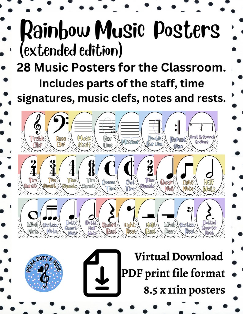 Rainbow Music Posters (extended Edition) - Etsy