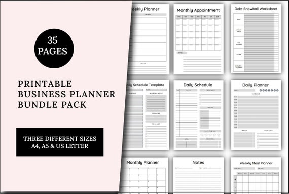 Printable Business Planner Ultimate Downloadable Business - Etsy